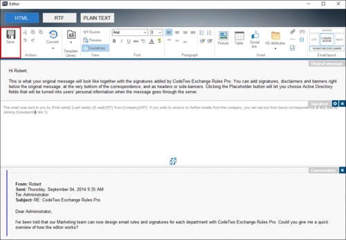 Examples of use - Use a mechanism unsubscribing recipients from mailing lists | CodeTwo Exchange ...