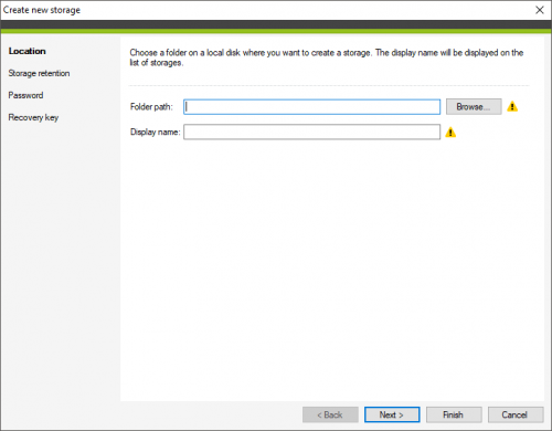 Creating Data Backup Storages Creating A New Storage Codetwo