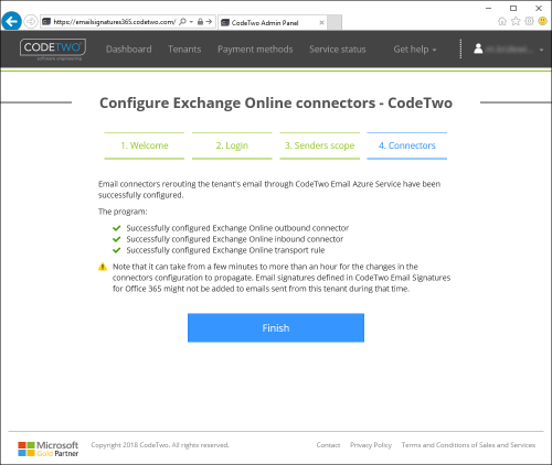 Installation and configuration - Configuring Exchange Online connectors ...