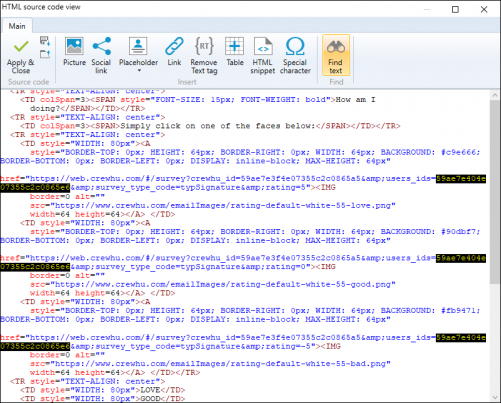 Integrations - One-click surveys - CrewHu | CodeTwo Email Signatures ...