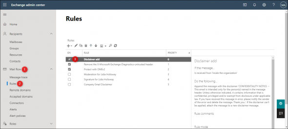 An email rule is applied more than once to the same message