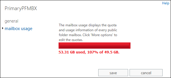How to fix problems with the migration of public folders (quota exceeded)