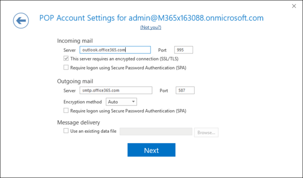 How to configure a Send-Only account in Outlook