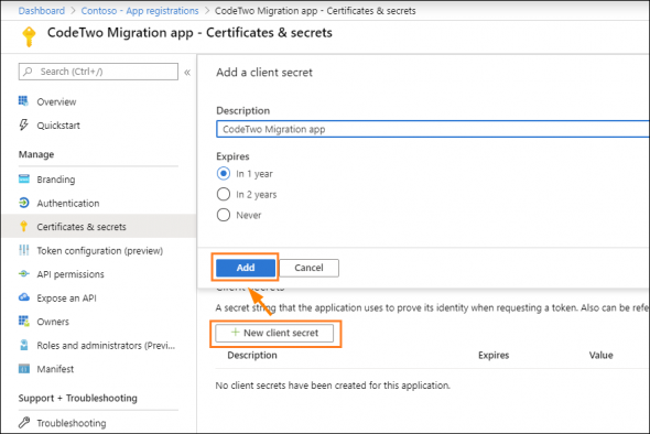 How to register CodeTwo applications in Azure AD