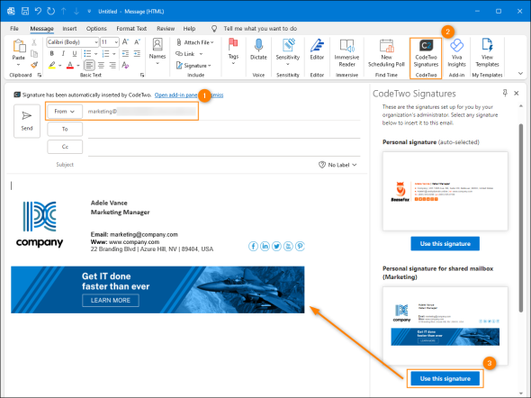 How to add personalized email signatures to emails sent from shared ...