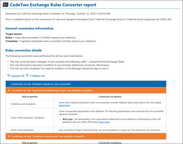 CodeTwo Exchange Rules Converter