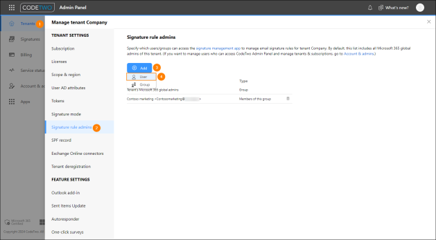 Let guest users manage CodeTwo email signatures for your Microsoft 365 ...
