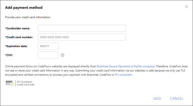 Tenant, admin & organization settings - Billing & payment methods ...