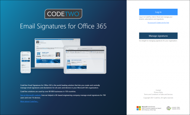 Get started - Access signature management app | CodeTwo Email ...