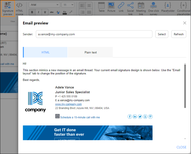 Integrate Calendly with CodeTwo Email Signatures 365