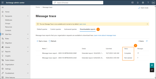 How to create an extended message trace report in Microsoft 365