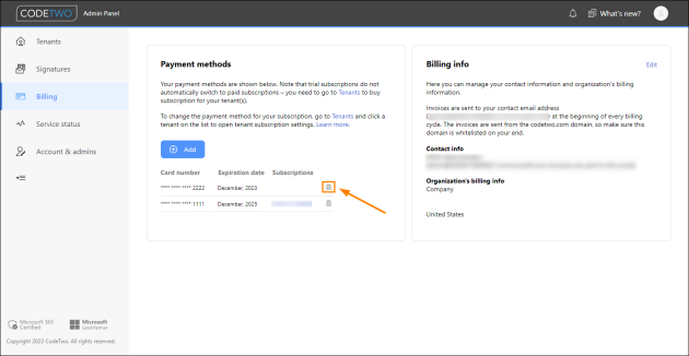Licensing | CodeTwo Email Signatures 365 User's manual