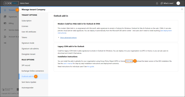 How To Centrally Deploy Codetwo Signatures Add In For Outlook Com Add In Via Intune