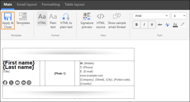 How to import an HTML signature template into CodeTwo email signature ...