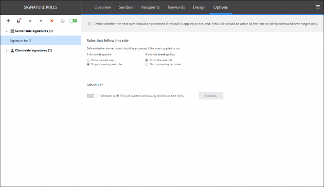 Manage signatures - Set up conditions and exceptions | CodeTwo Email Signatures for Office 365 ...