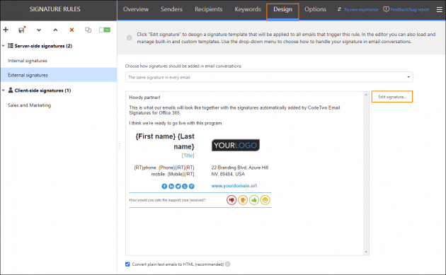 Integrate CodeTwo Email Signatures for Office 365 with WhatsApp