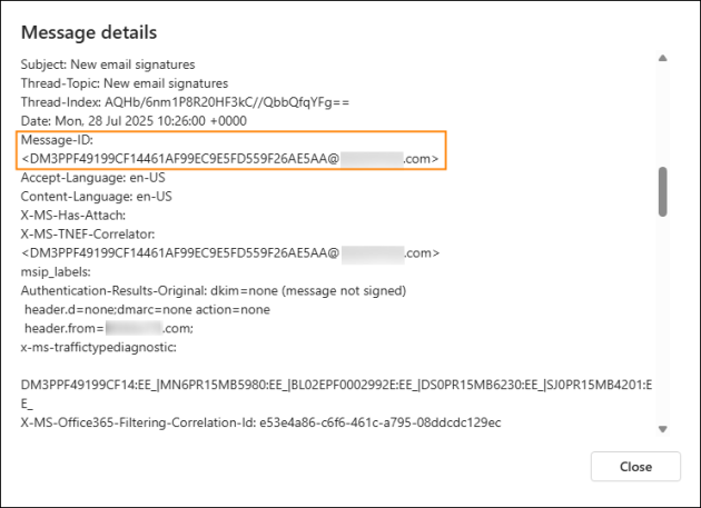 How to find the Message-ID of an email and use it to track messages in ...