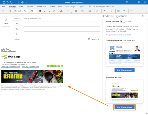 Examples of use - Email signatures - Add different signatures to emails sent from aliases ...