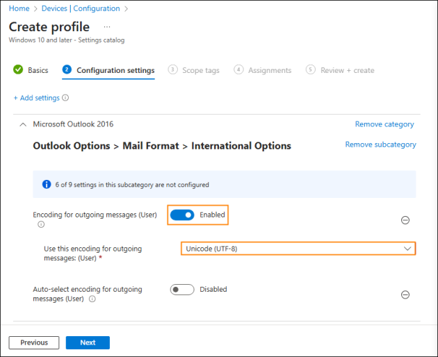 Non-Latin or accented characters are displayed incorrectly in emails