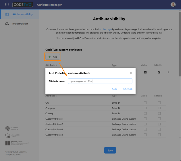Examples of use - Custom attributes - Add upcoming out of office note ...
