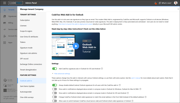 Get started - Deploy Outlook add-in | CodeTwo Email Signatures 365 User ...