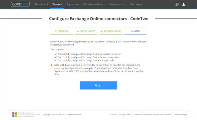 Get started - Configure Exchange Online connectors | CodeTwo Email ...