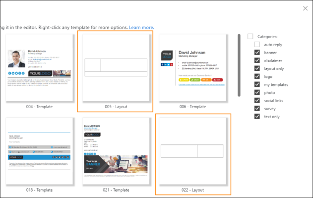 Examples of use - Email signatures - Create a modular signature | CodeTwo Email Signatures 365 ...