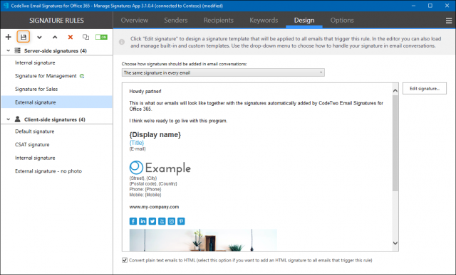 How to import an HTML signature template into CodeTwo email signature ...
