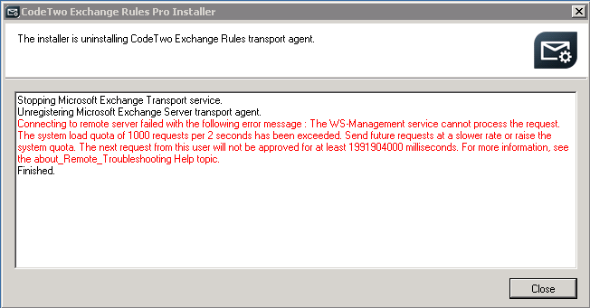 Error: The WS-Management service cannot process the request. Error: The WS-Management service cannot process the request.